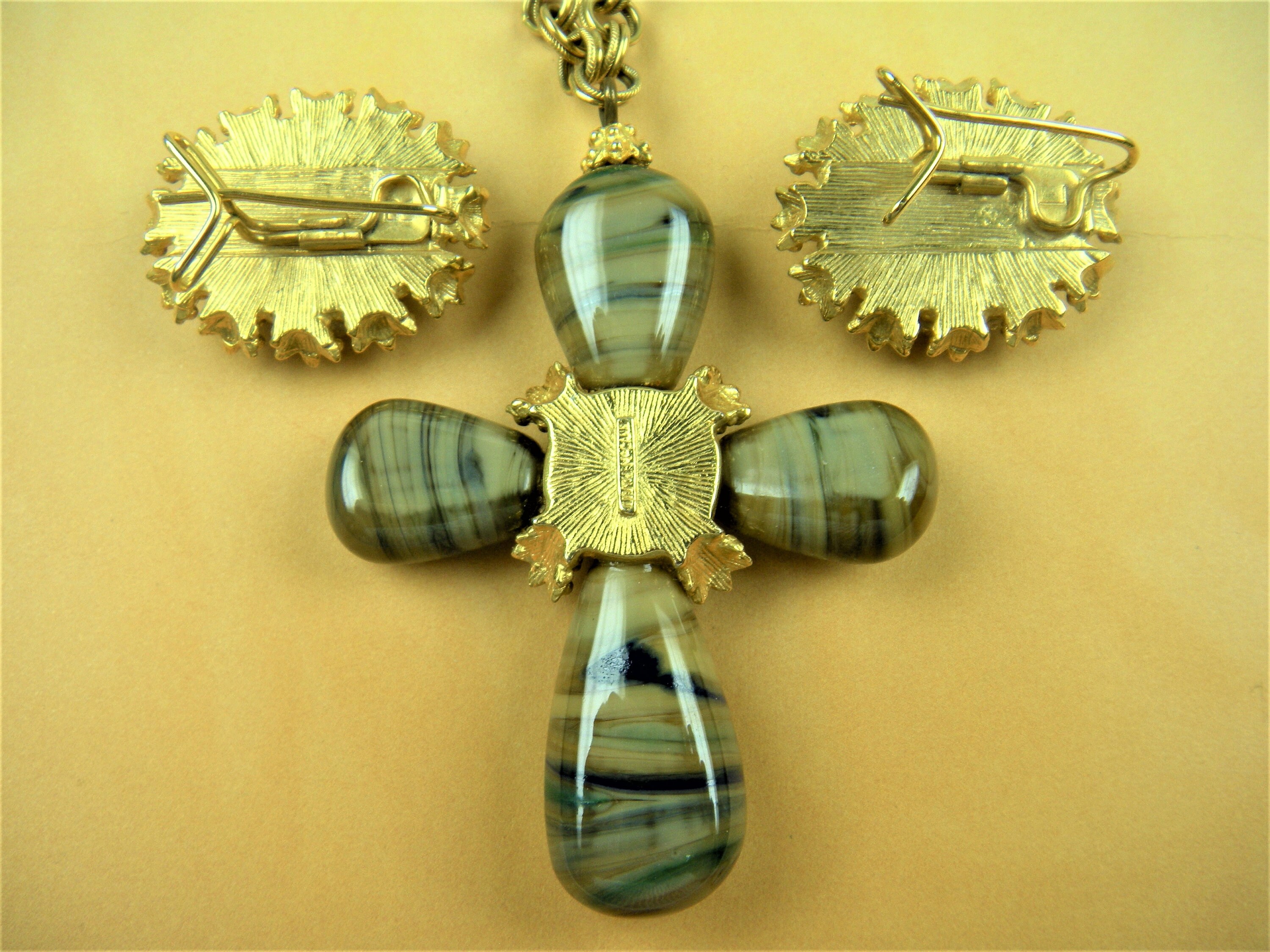 Very Rare Signed Judith Mccann 1960's Agate Cross With - Etsy