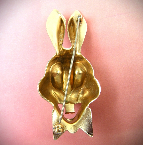 Unsigned Karu New York Huge Rabbit Brooch - Gem