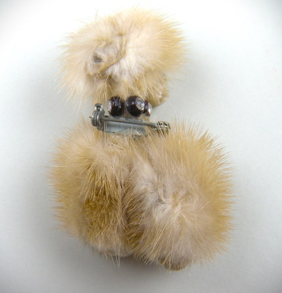 Standard Poodle Pin Mink 1950's Original Box - Gem
