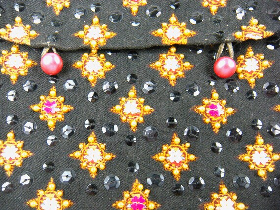 Pristine Vintage Purse Signed Odette Hand Embroidered - Gem