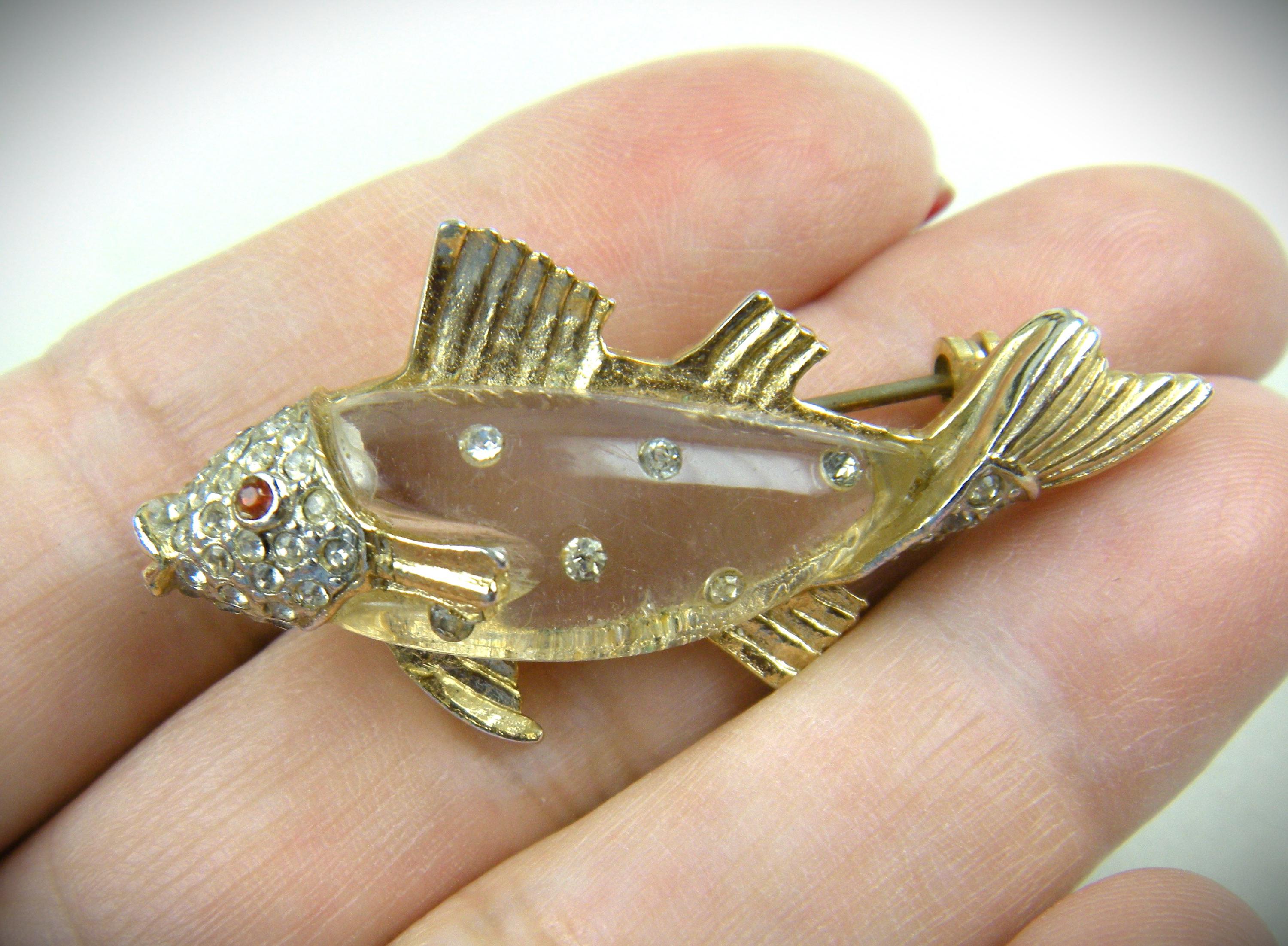 Signed Coro Sea Imp Jelly Belly Brooch Patented 1949 - Etsy