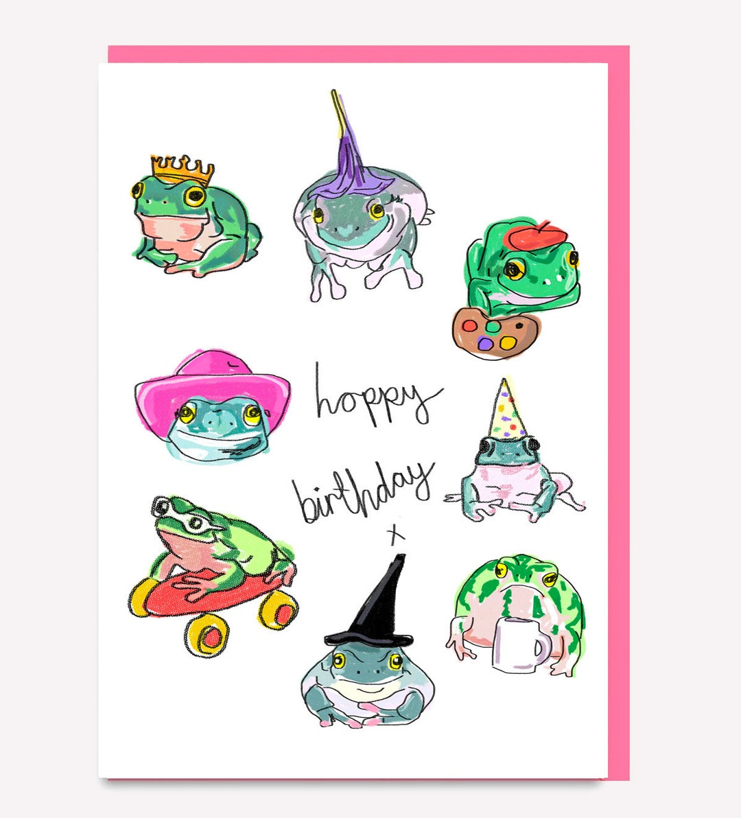 Hoppy Birthday Frog Birthday Card : Frog Memes/ Toads/ Cute/ - Etsy UK