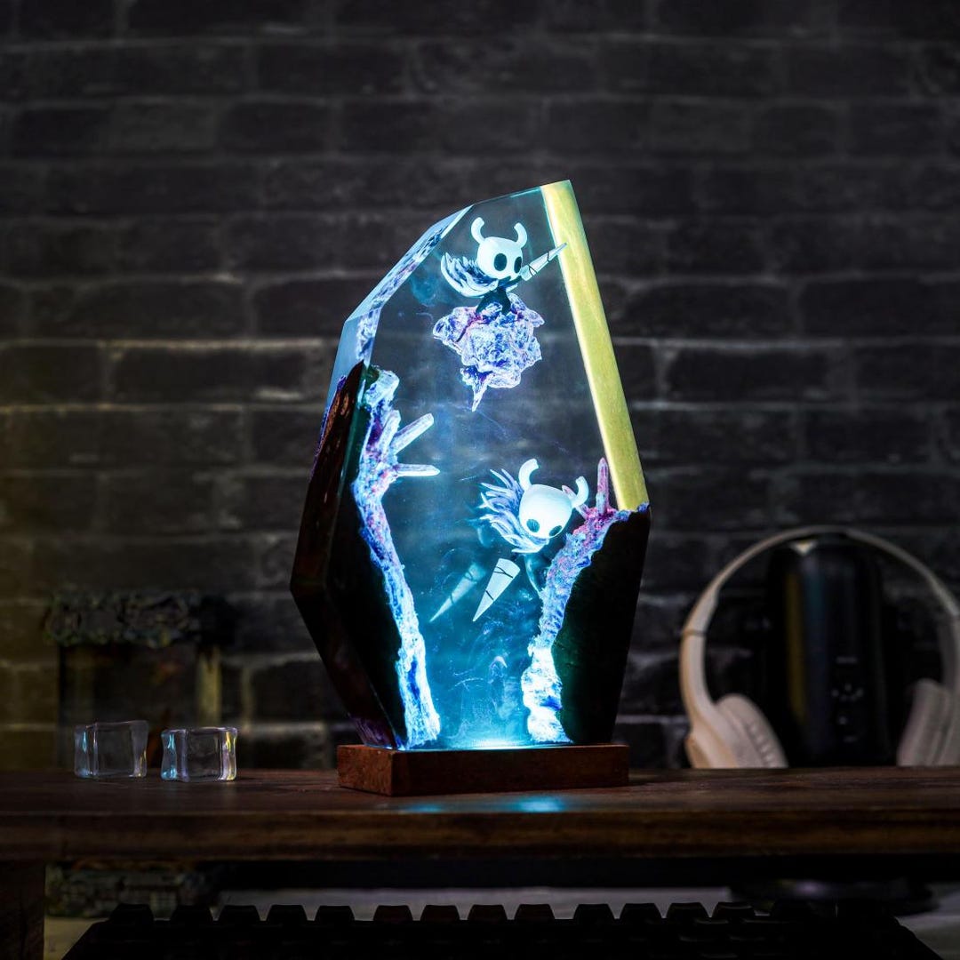 Hollow Knight Resin Lamp | Handmade Diorama Night Light | Indie Game ...