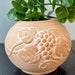 Vintage Terracotta Sphere Vase Planter Detail Beautiful Vines Grapes ...