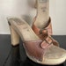 Vintage Rapallo Heels 8 1970s Italian Italy Leather Brown Faux Wood ...