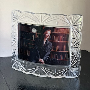 Vintage 5x7 Etched 24% Lead Cut Crystal Glass France Antique Look ...