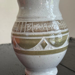 Vintage John Bloomquist Studio Vase Ceramic Pot Jar Pottery Checkered ...