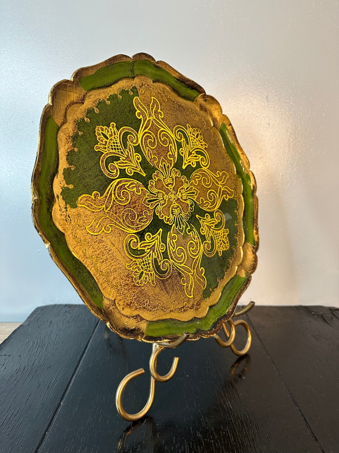 Antique Balsa Wood Gold Gilt Italian Italy Serving Tray Florentine ...