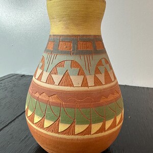 Vintage Clay Pot Terracotta Plante Mexico Succulent Pueblo Pottery Vase ...