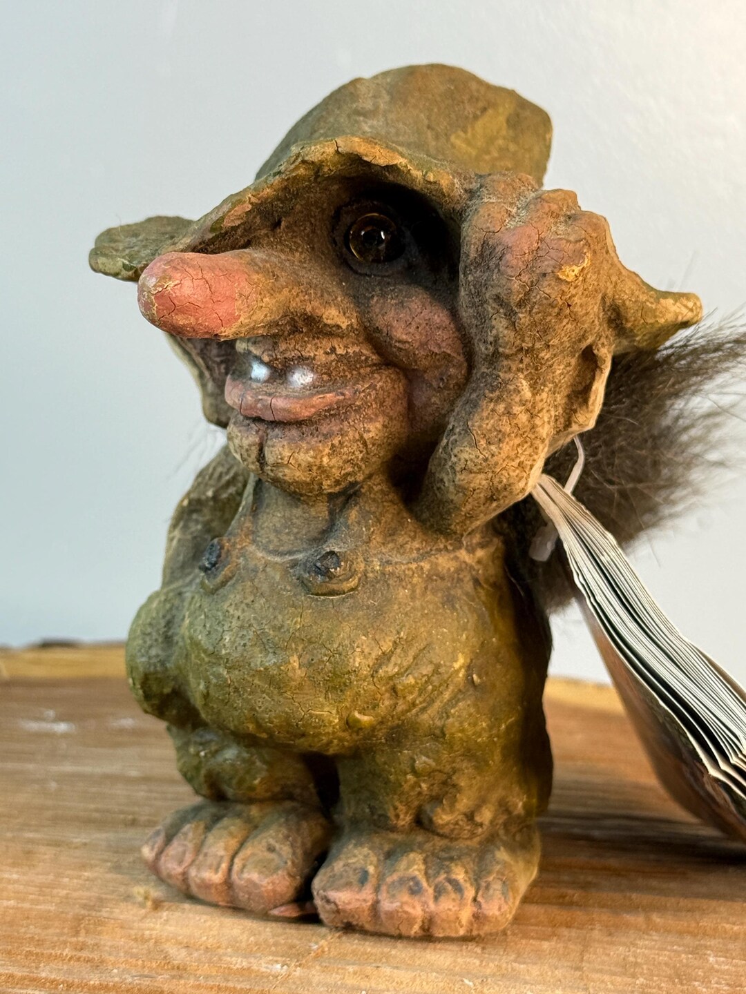 RARE Vintage Nyform Troll Tail Fur Hair Handmade Norway Goblin Gremlin ...