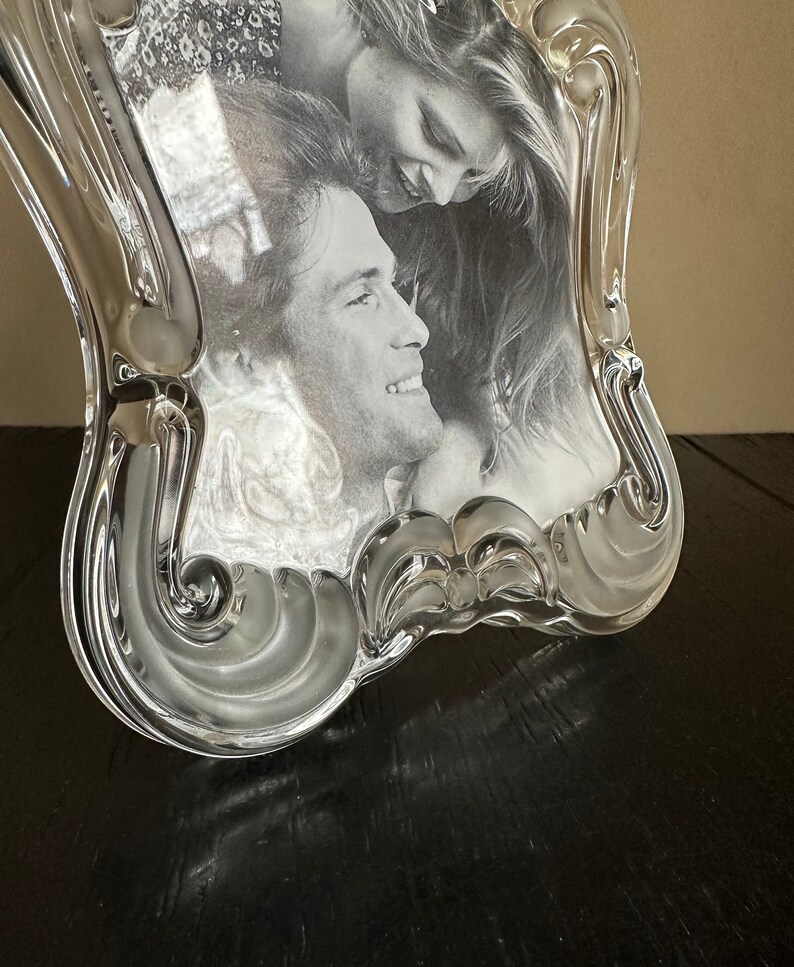 Vintage Etched Cut Heart Striped Checked Mikasa Glass Antique Look ...