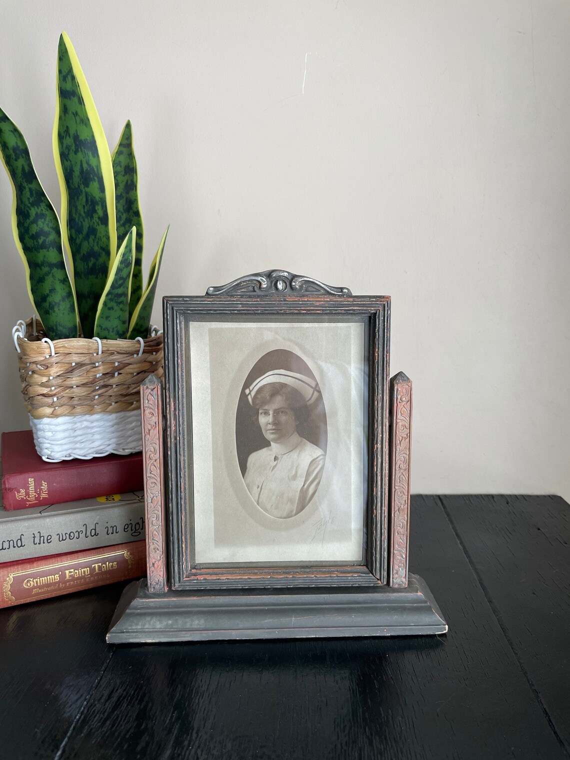 Antique Brown Wood Art Deco Swivel Picture Frame 5x7 - Etsy