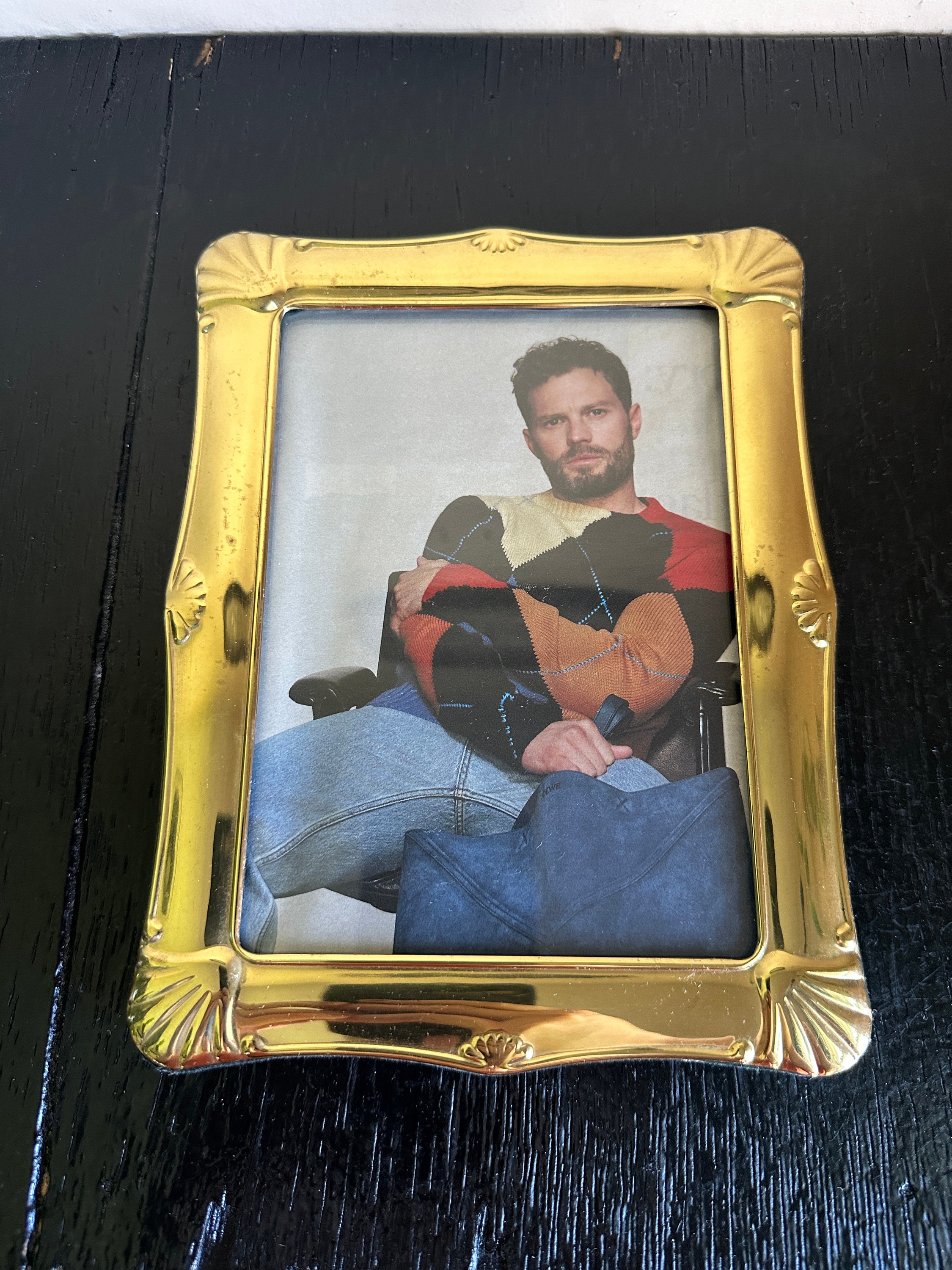 Vintage Metal Gold Shell Clam Antique Picture Frame Photo 5x7 Mirror ...