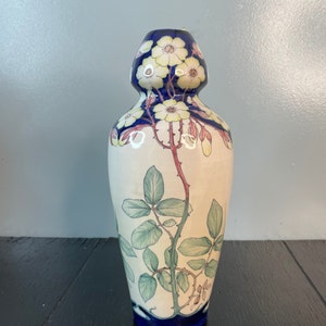 Antique Firenze Vase Mantel Pottery Glazed Hand Painted Florence Italy ...