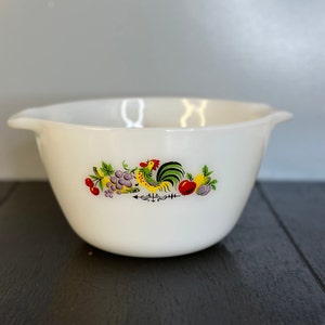 Vintage 4 Rooster Bowl Anchor Hocking Fire King Chanticleer Cinderella ...