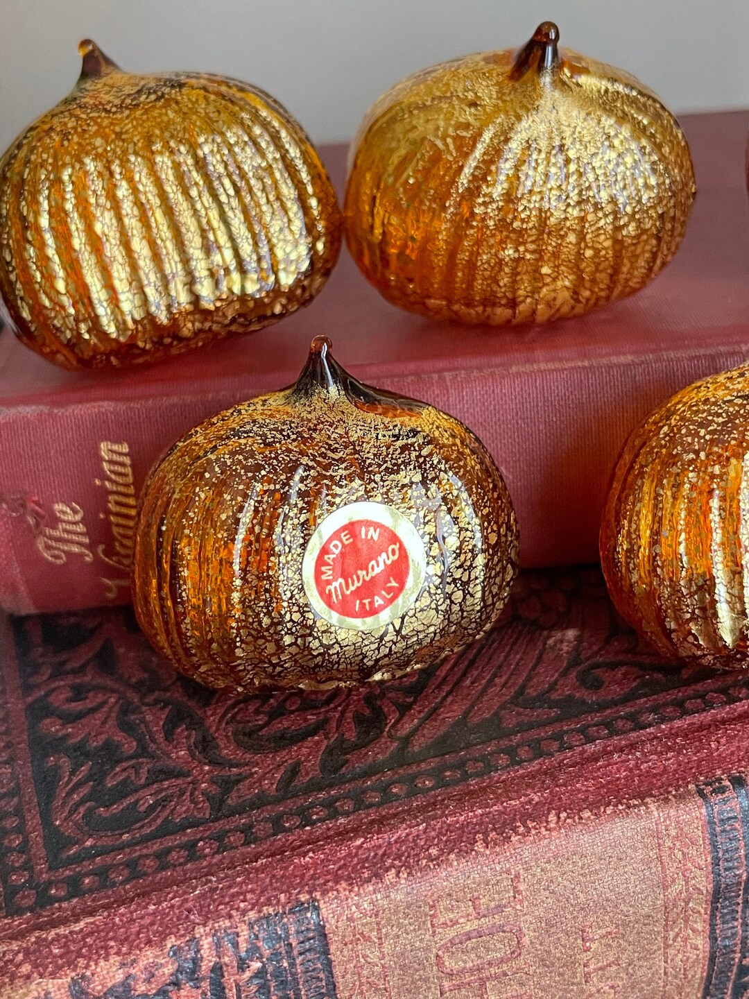 Vintage Orange Gold Fleck MURANO Blown Glass Pumpkins Set Lot - Etsy