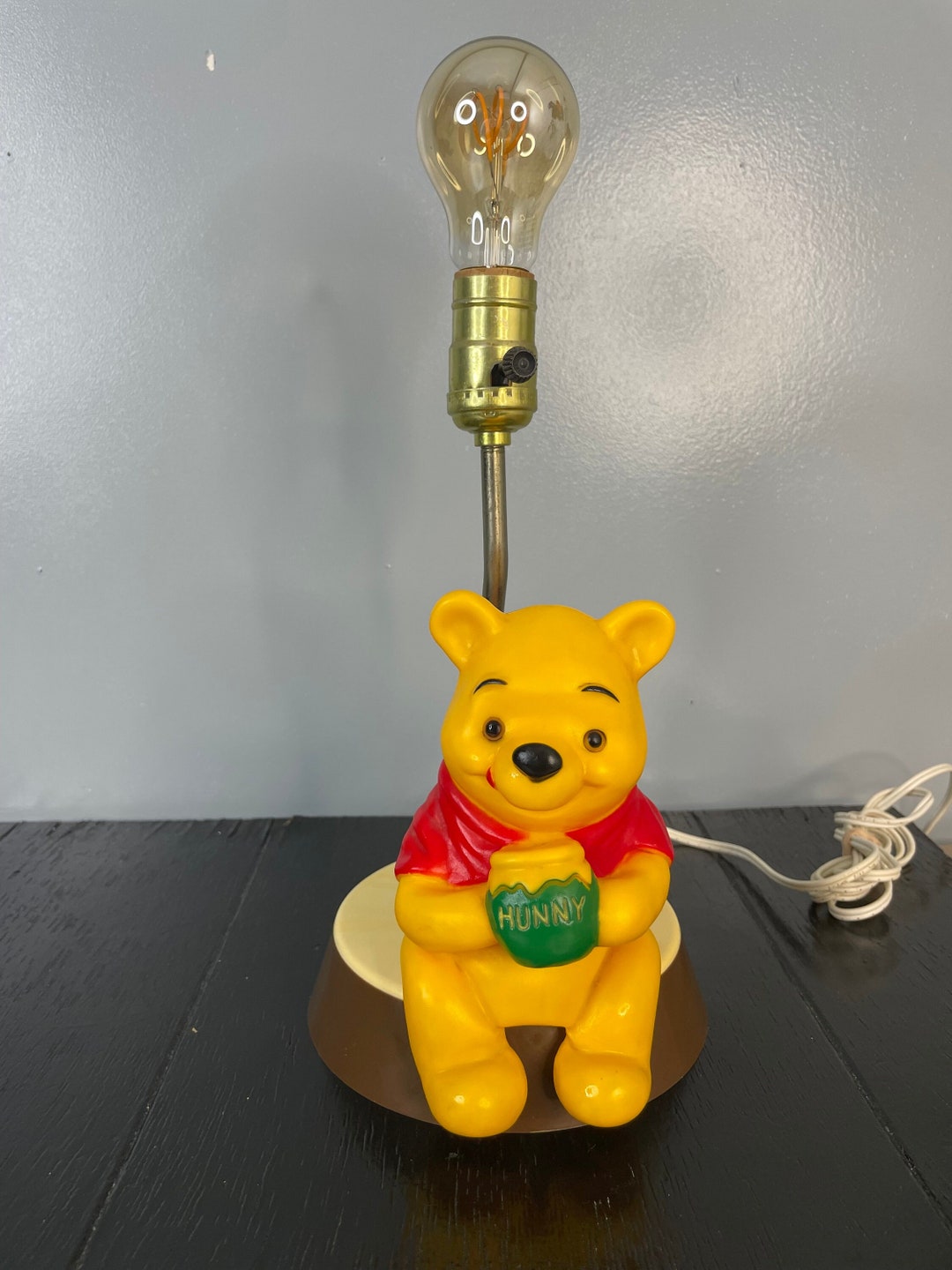 Vintage Classic Winnie the Pooh Disney Lamp Light Jar Pot Glowing ...