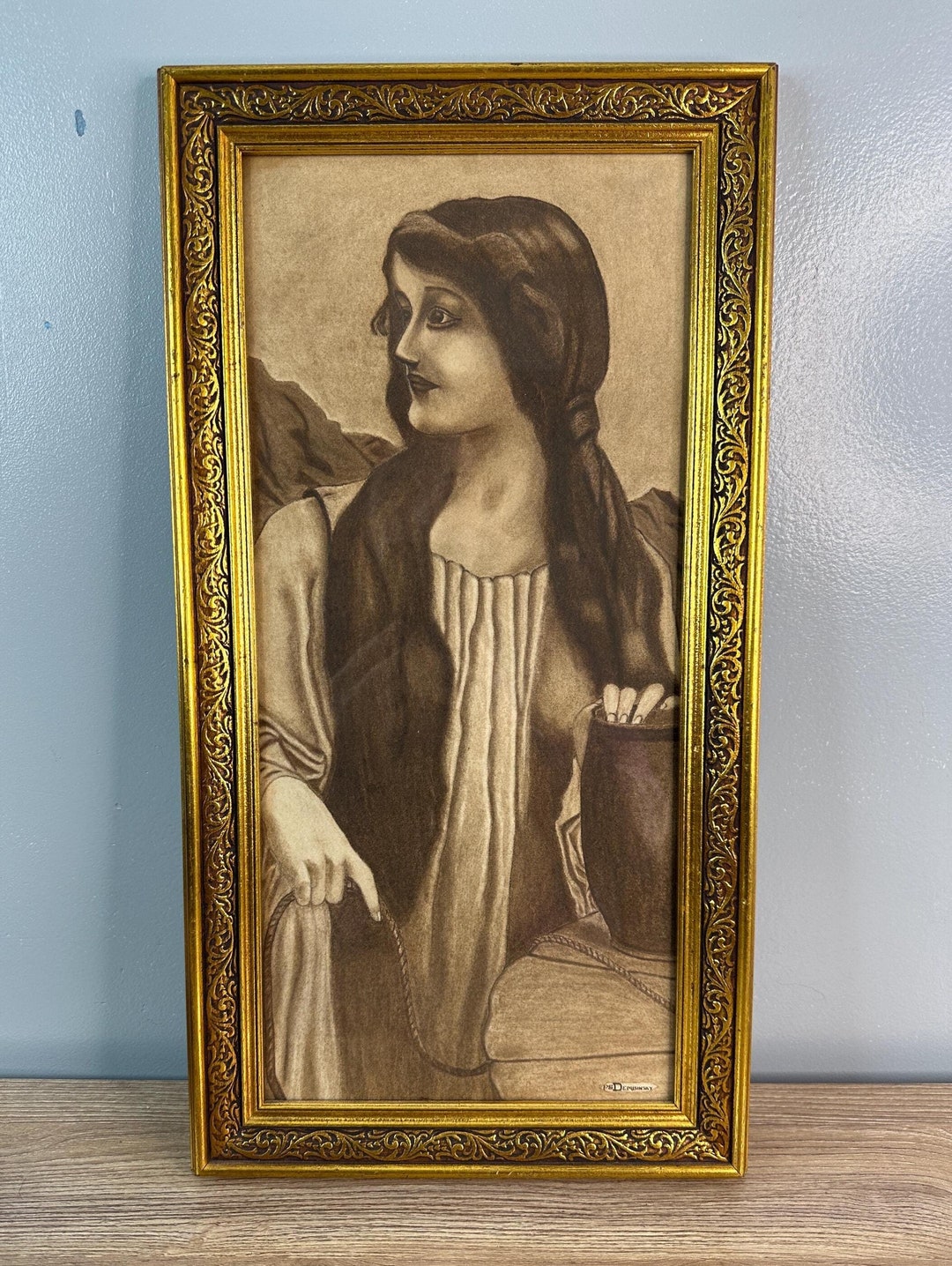Vintage P S Dembinsky Wooden Frame Framed Gold Gilt Kuhns Women ...