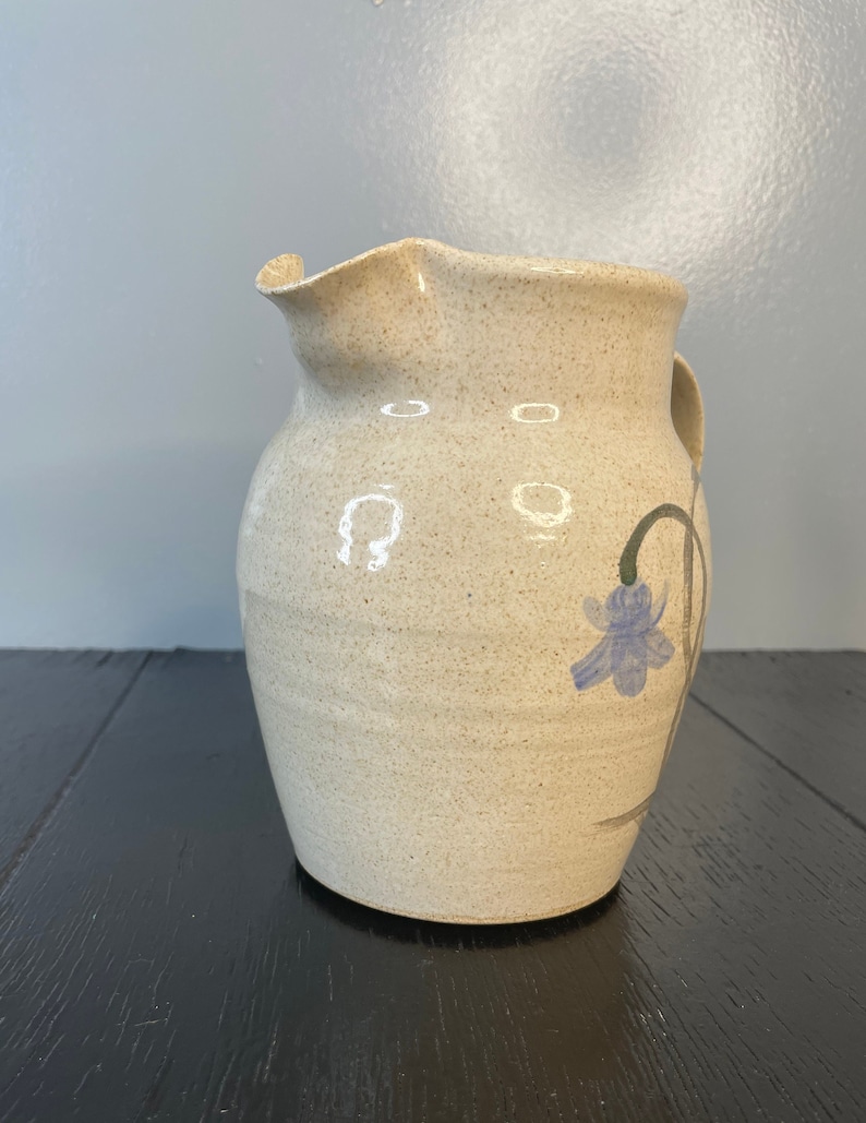 Vintage Rare Carol Barclay Pottery Pitcher Jug Handled Stoneware Salt ...