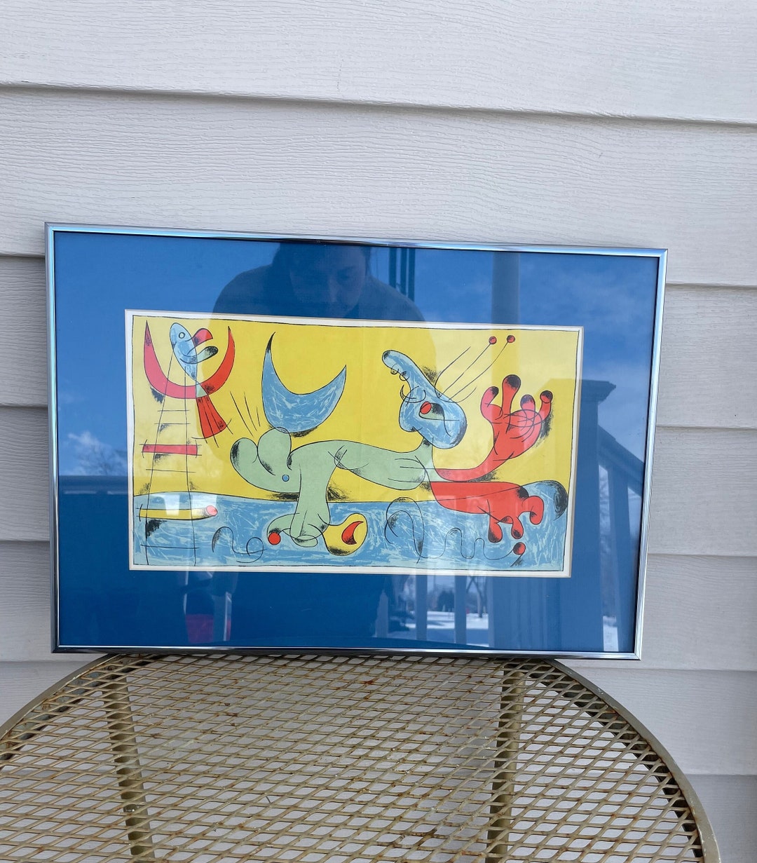 Joan Miro Untitled Playing Dog 1956 Lithograph Print Frame Framed ...