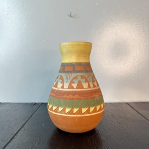 Vintage Clay Pot Terracotta Plante Mexico Succulent Pueblo Pottery Vase ...