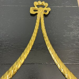 Vintage LARGE Hollywood Regency Wall Bow Ribbon Tails Brass Metal Wall ...