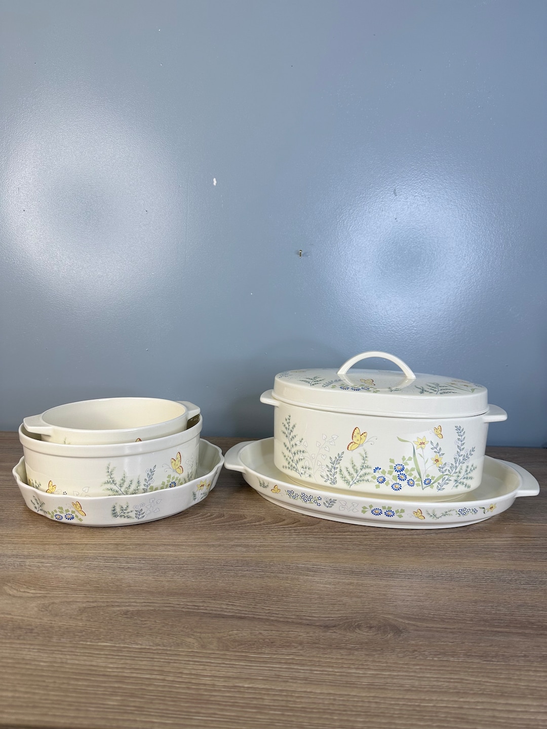 Rare Vintage Lenox Cuisine Floral Butterfly Cinderella China Lot ...