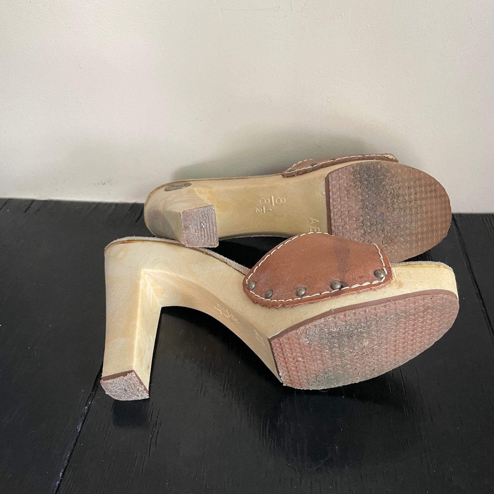 Vintage Rapallo Heels 8 1970s Italian Italy Leather Brown Faux - Etsy