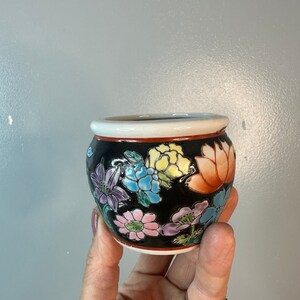 Vintage 2.5" Mini Rainbow Colorful Flowers MOD Mid Century Pottery ...