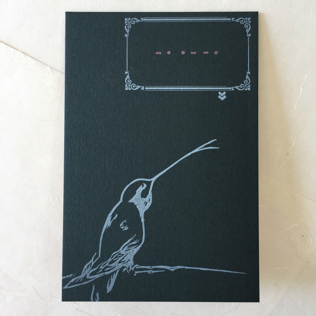 Dit-dot Morse Hummingbird Notecards - Etsy