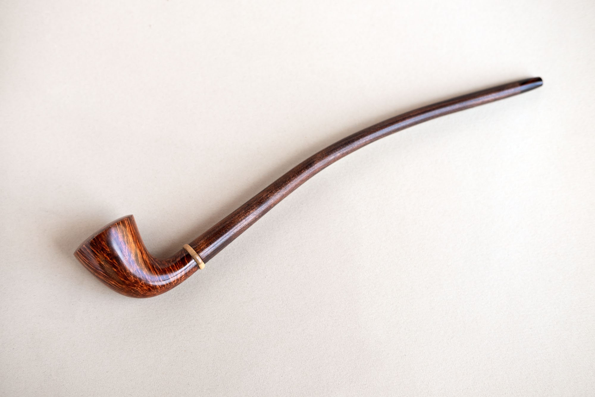 Dublin Pipe Flamed Grain Briar Pipe Two Stems Set Churchwarden and ...