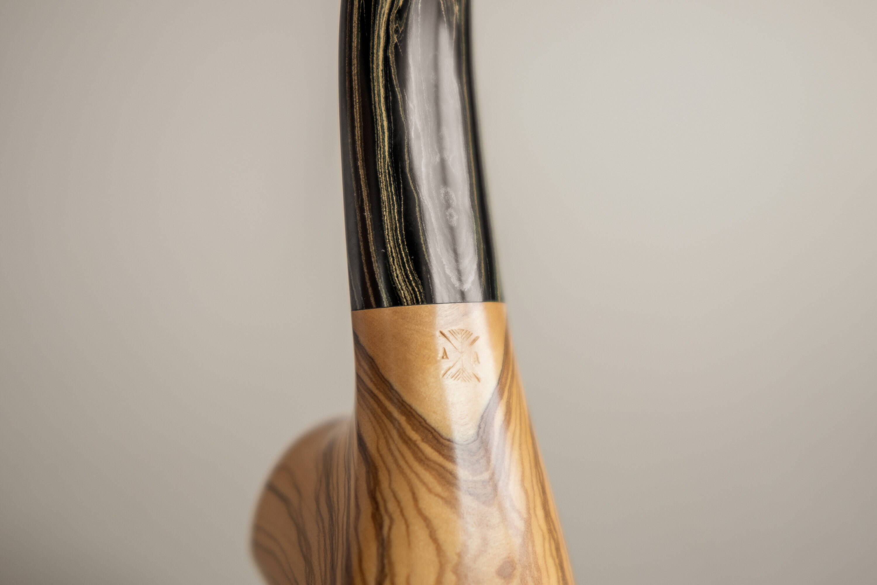 Volcano Pipe High Grade Olive Wood Smoking Pipe With Cumberland Ebonite ...