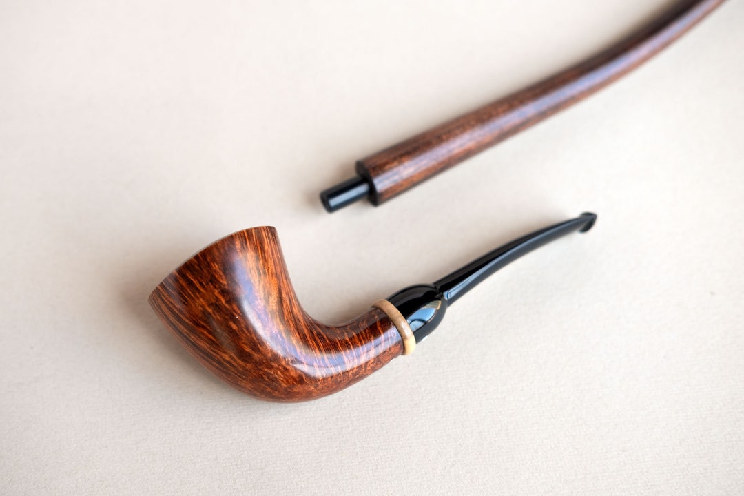 Dublin Pipe Flamed Grain Briar Pipe Two Stems Set Churchwarden and ...