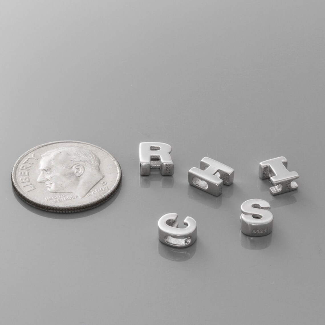 925 Sterling Silver Mini Letter Charms...create or Customize | Etsy