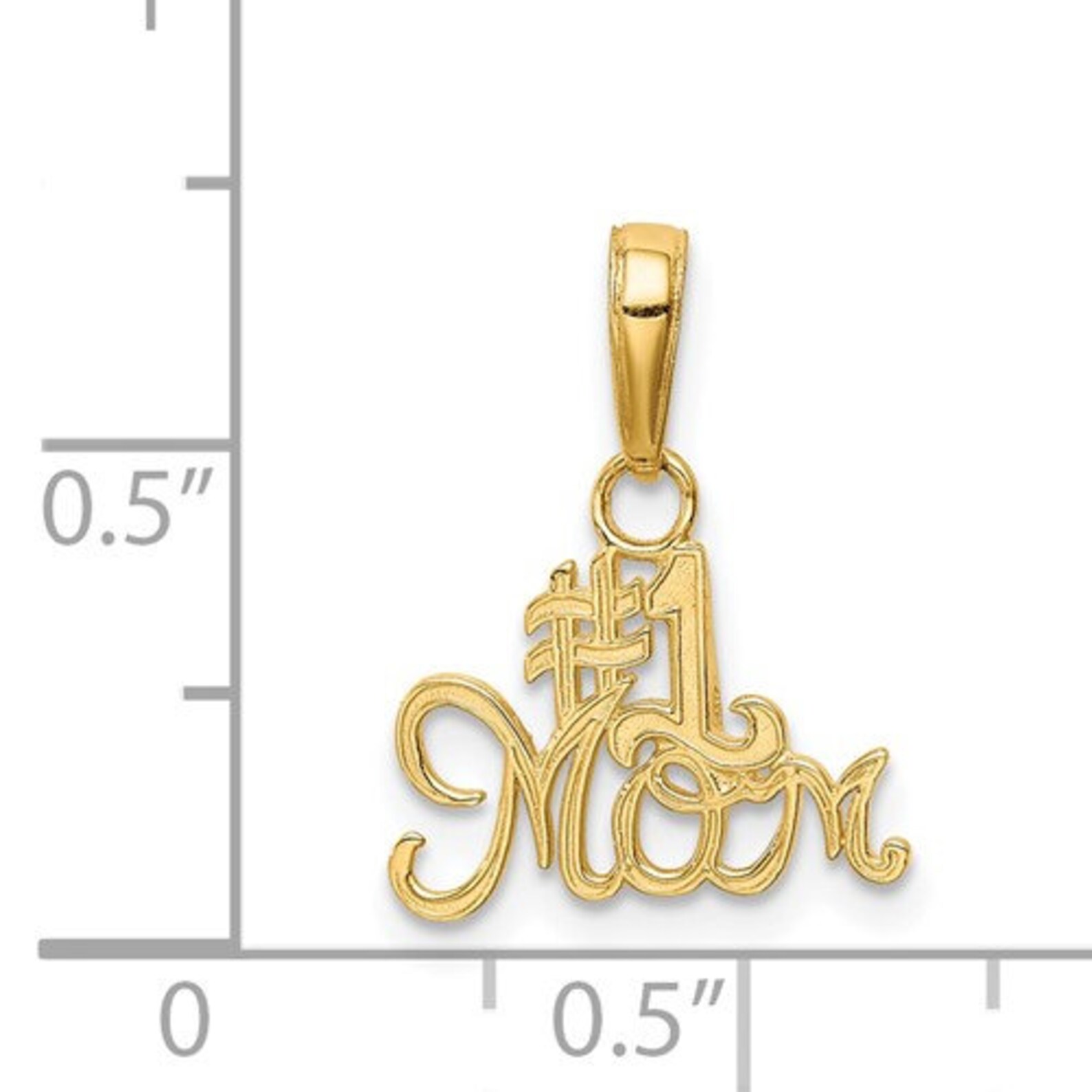 Million Charms 14k Yellow Gold Talking Charm 1 Mom Script - Etsy