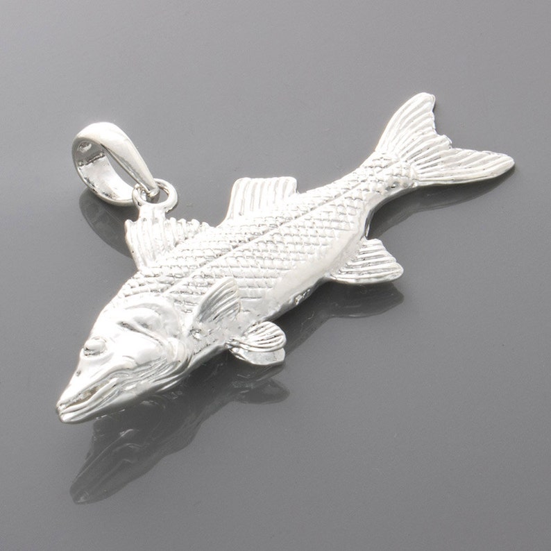 Fish Charm 925 Sterling Silver Nautical Snook Fish Pendant - Etsy