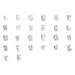 925 Sterling Silver Mini Letter Charms...create or Customize - Etsy