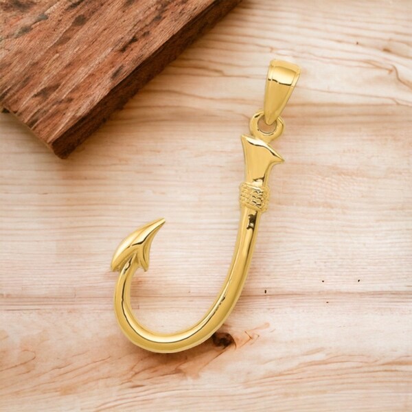 Fish Hook Pendant - Etsy