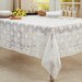 Vintage Style Retro Classic Fancy White Ecru Crochet Tablecloth in ...