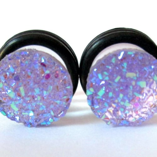 Plugs Silver Glitter Sparkle 2g 0g and 00g - Etsy