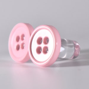 Plugs - Pale Baby Pink Button Plugs - 2g, 0g, and 00g. - Etsy