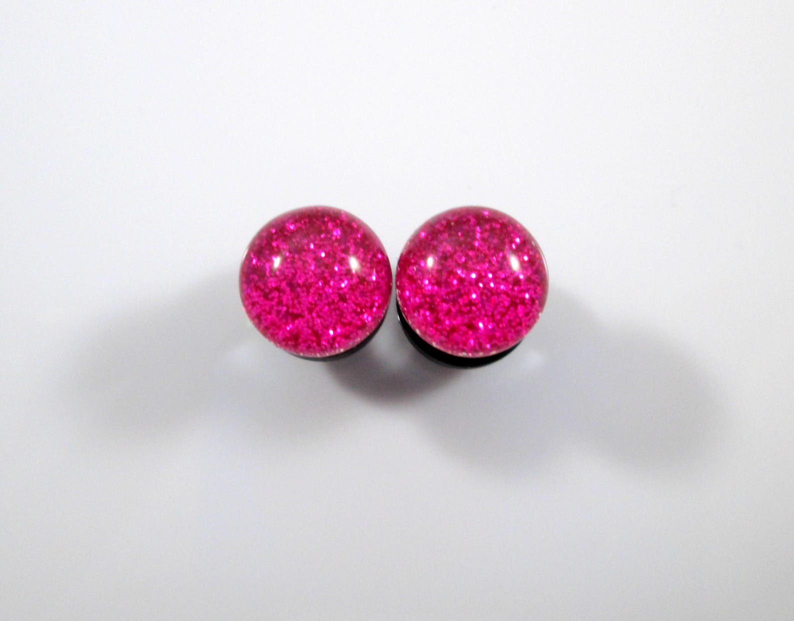 Plug Earrings - Hot Pink Glitter Sparkle 2g, 0g, and 00g - Etsy