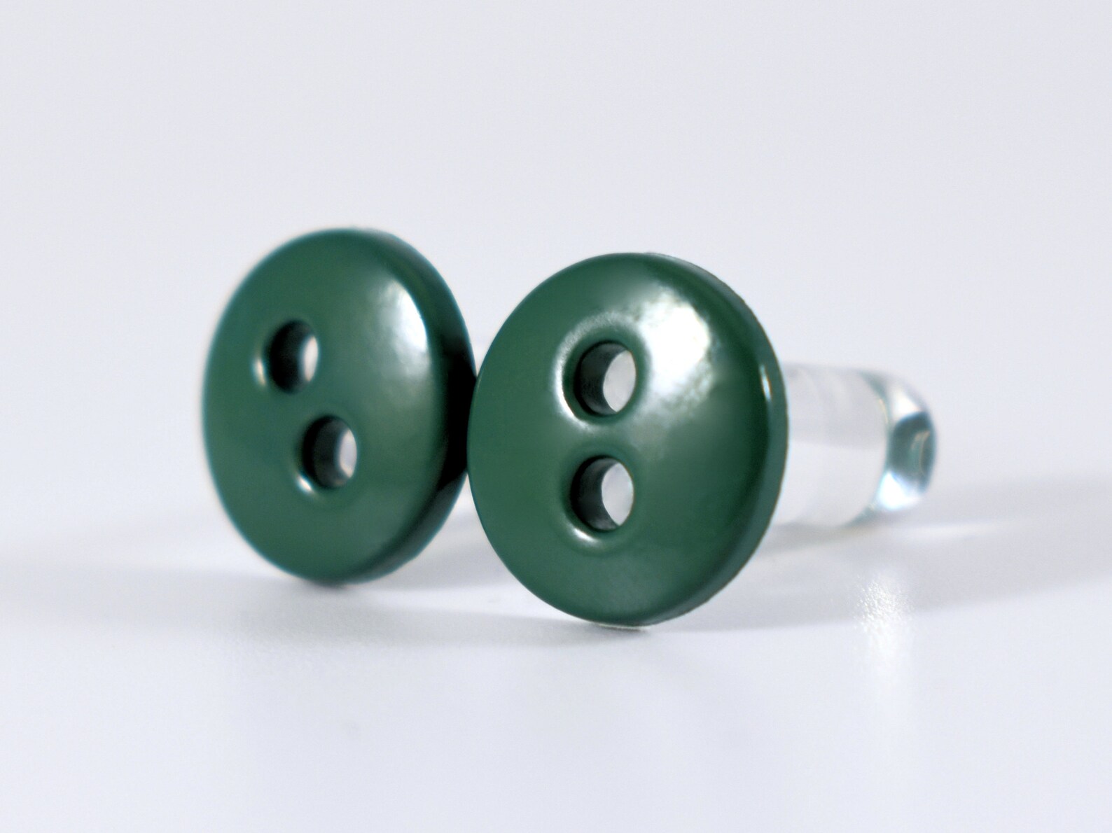 Plug Earrings - Gauges - Dark Green Button 4g, 2g, and 0g - Etsy