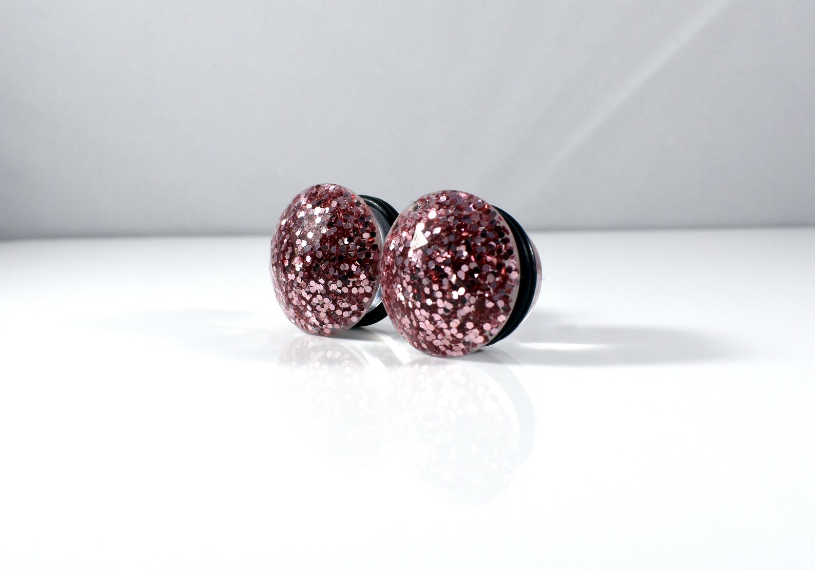 Plugs Rose Gold Pink Glitter Sparkle Plugs 3/4 In 7/8 - Etsy