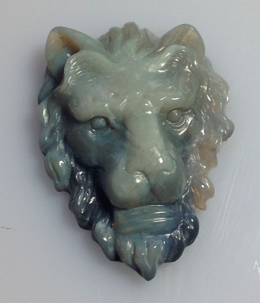 Carved Opal Lion Exquisite Collector Gem German Idar | Etsy