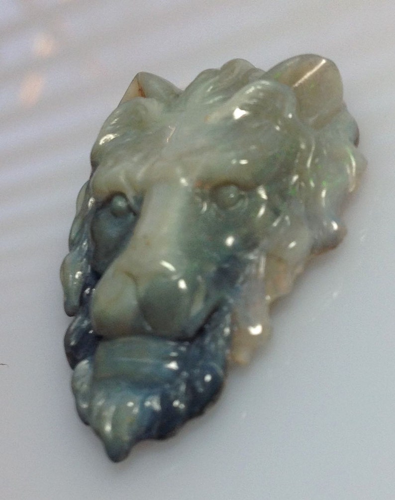 Carved Opal Lion Exquisite Collector Gem German Idar - Etsy