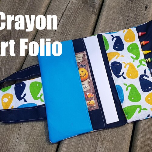 TUTORIAL Travel Art-folio Crayon/ Coloring Book Holder - Etsy