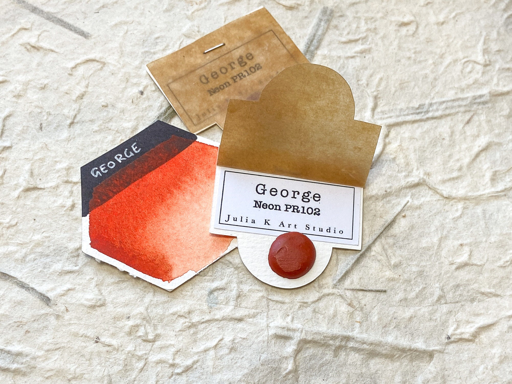 Single Dot Sample Red & Yellow Handmade Watercolor Paint - Etsy