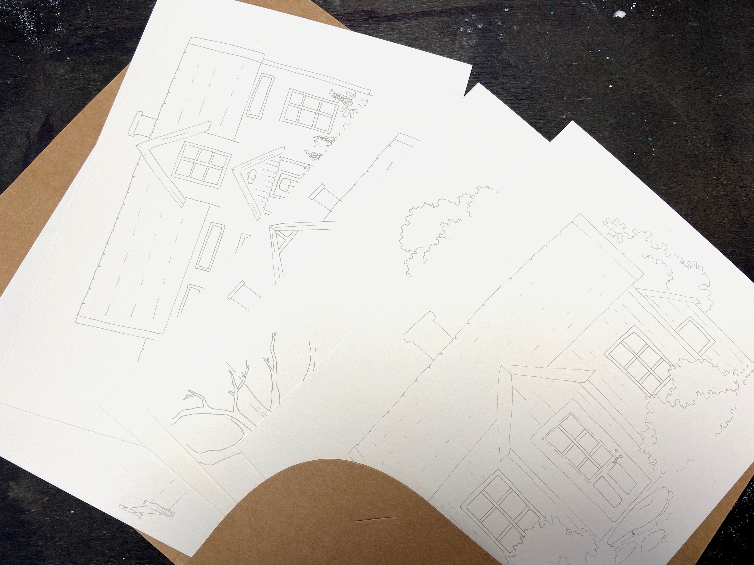 Coloring Sheets Allmoge Design by Julia Källén - Etsy