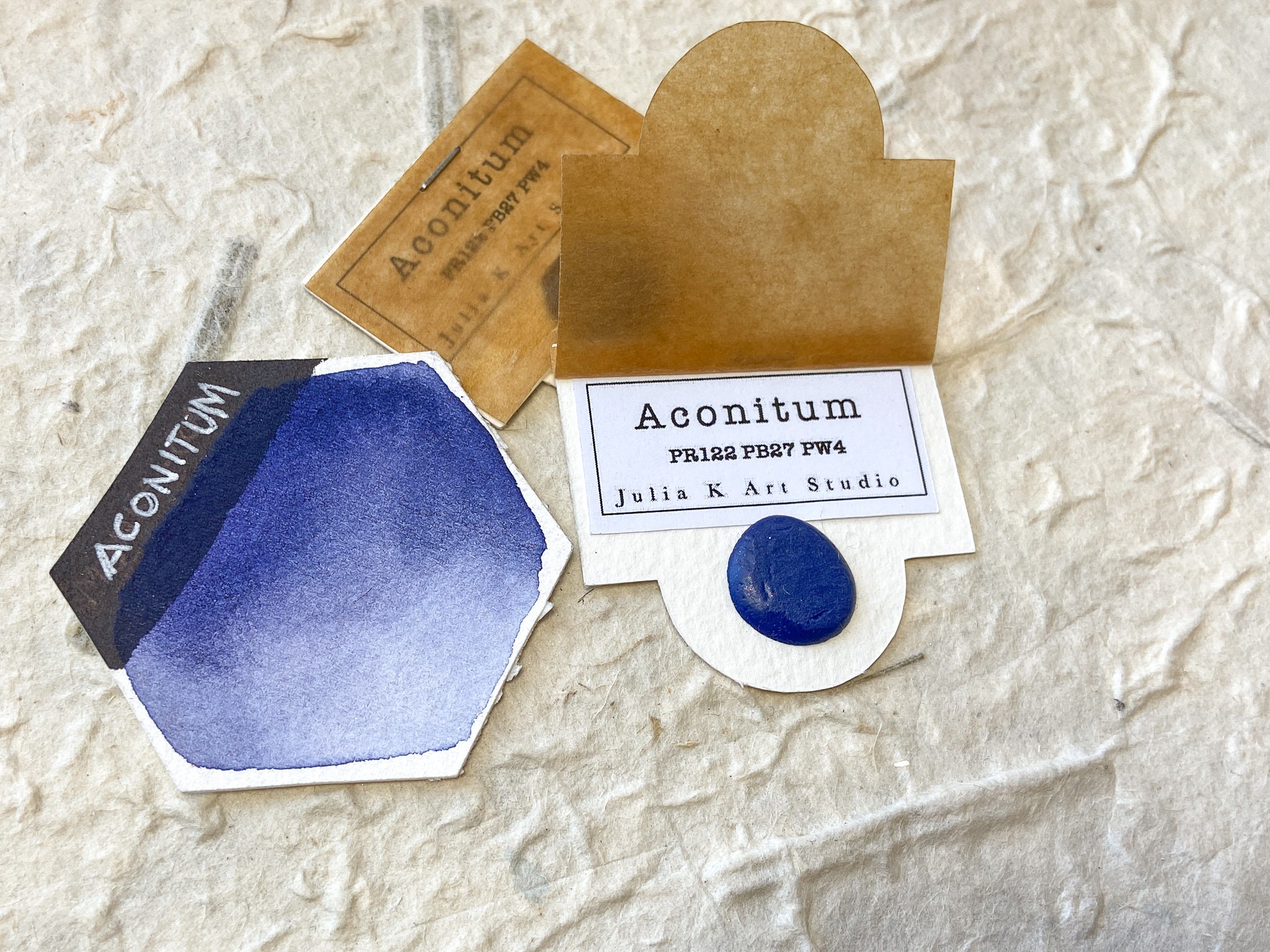 Single Dot Sample Blue & Purple - Handmade Watercolor Paint - Etsy